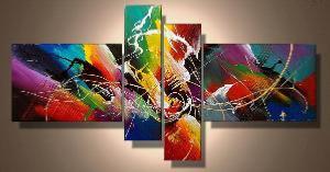 Triptyque Design : tableaux modernes et peinture design peints main